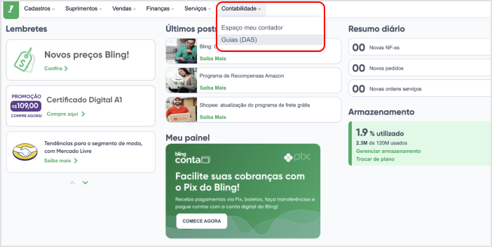 Como automatizar o pagamento do DAS MEI pela Bling Conta – Bling!