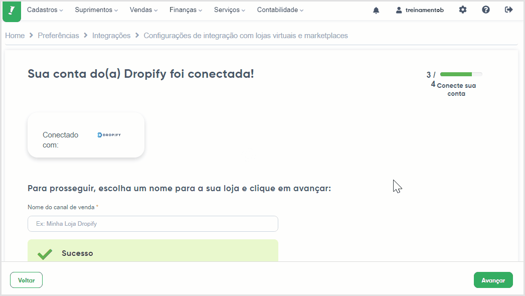 Autenticação com a Dropify – Bling!