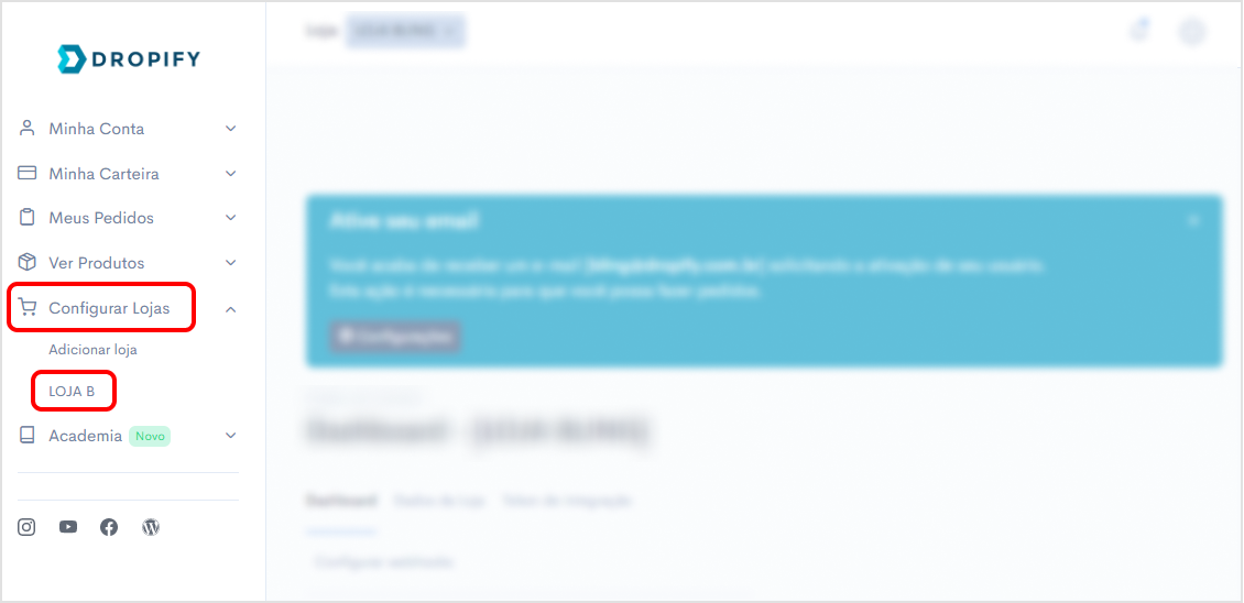 Autenticação com a Dropify – Bling!