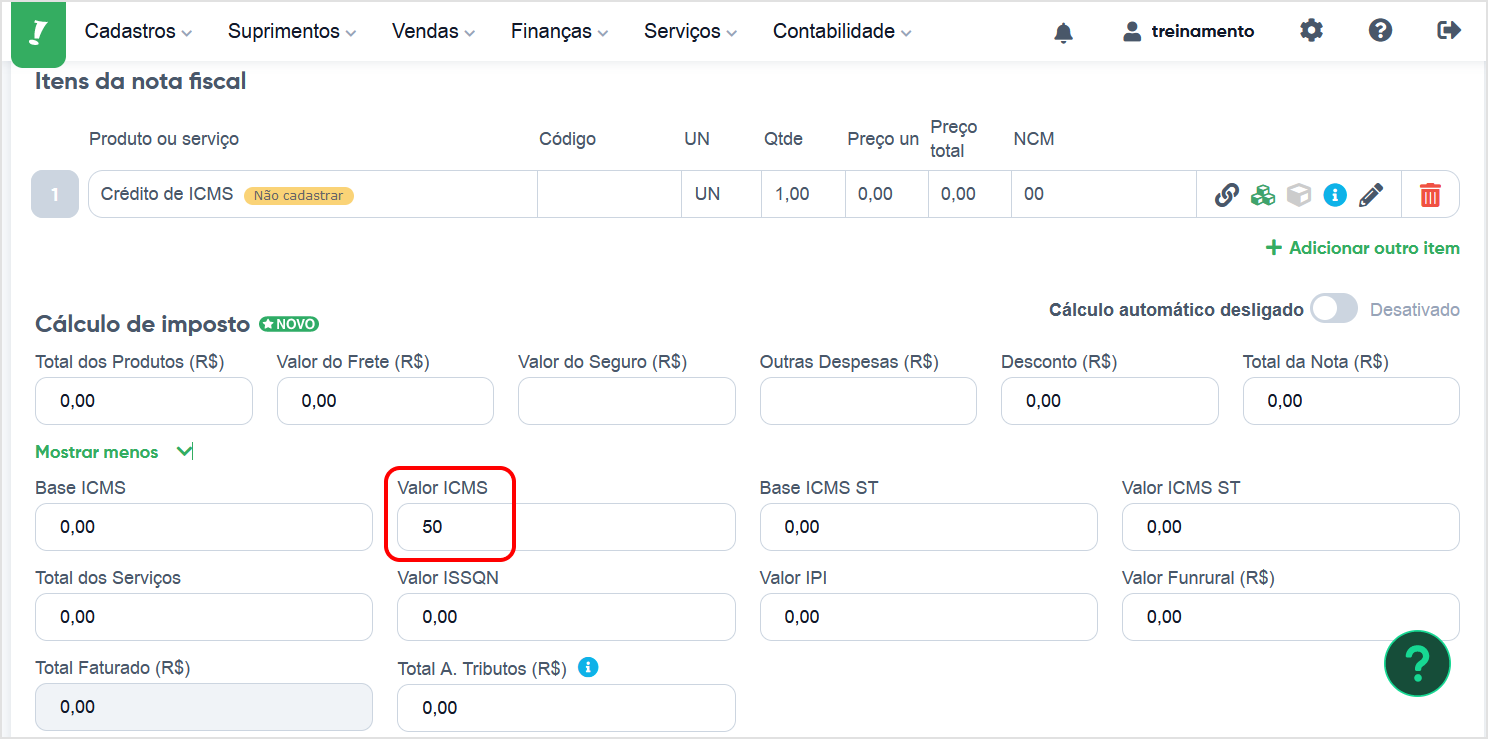 Como fazer uma nota de crédito de ICMS? – Bling!