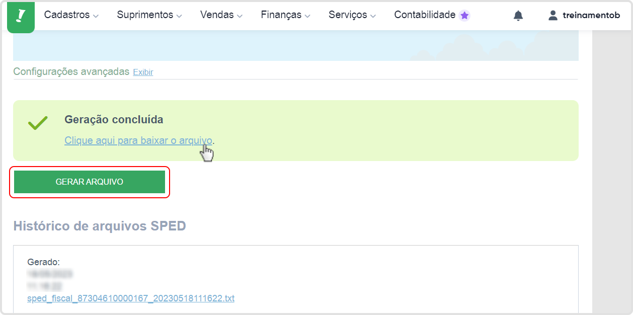 Como gerar o arquivo SPED? – Bling! Como gerar o arquivo SPED? – Bling!