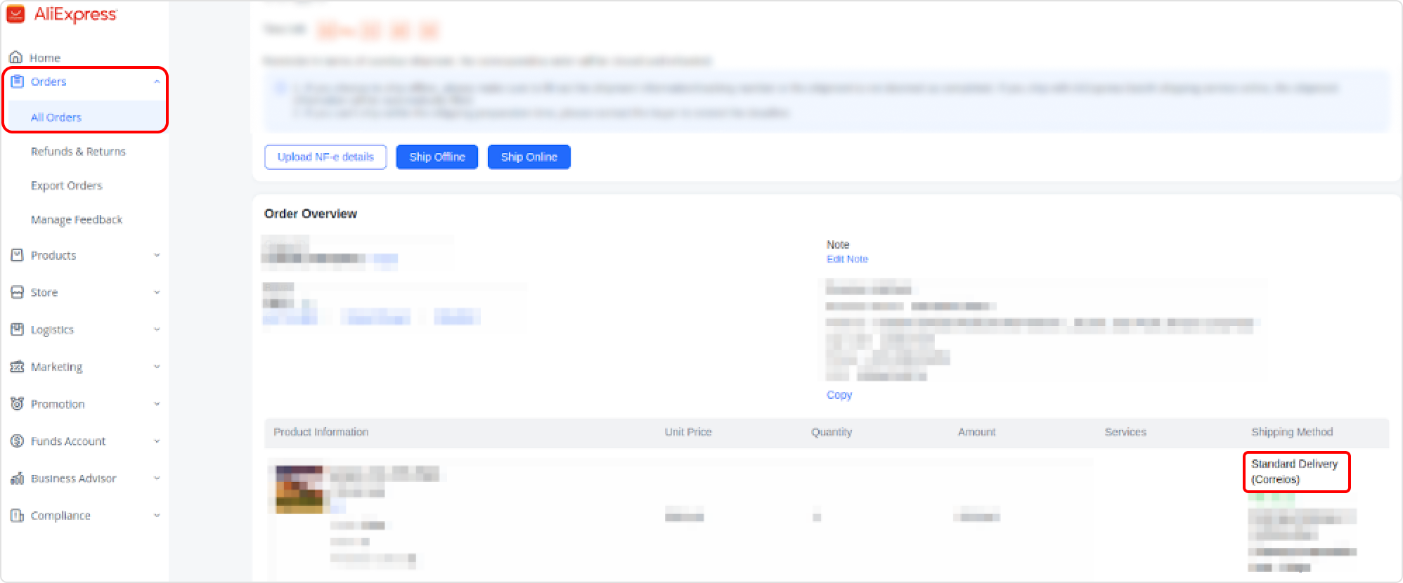 Integração com a logística AliExpress – Bling!