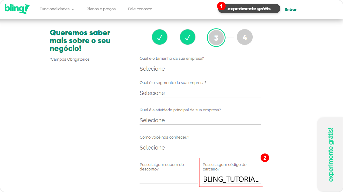 Como vincular meu novo cliente ao Programa de Parceiro – Bling!