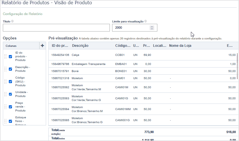 Como criar um relatório customizado – Bling!