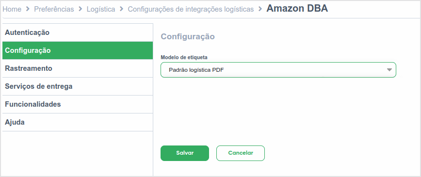 Integração com a Amazon DBA – Bling!
